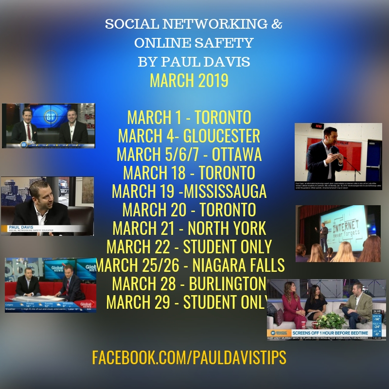 March 2019 Locations | Social Networking Safety